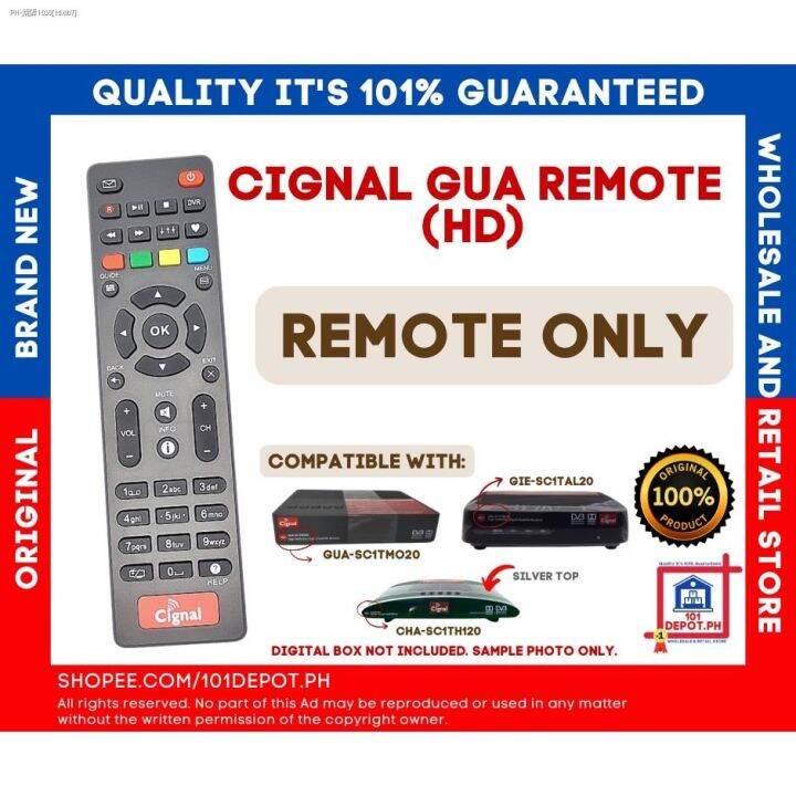 COD ORIGNAL Cignal GUA-SC1TMO20 REMOTE ONLY | Lazada PH