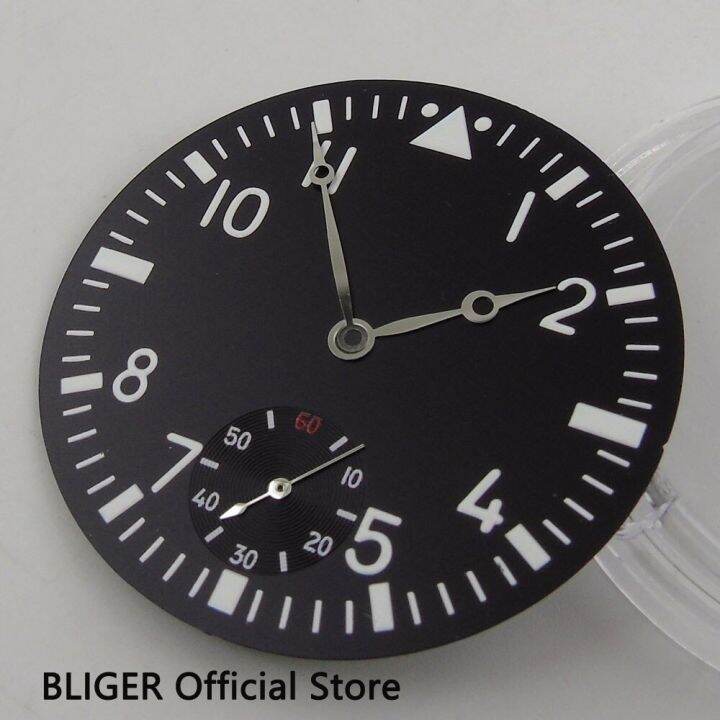 Classic BLIGER 38.9Mm Black Sterile Dial White Numerals Marks Watch ...