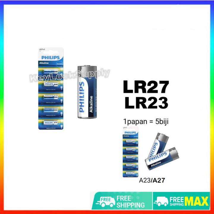 Philips Batteries LR23 / LR27 Alkaline Batteries 23A 27A for Toys ...
