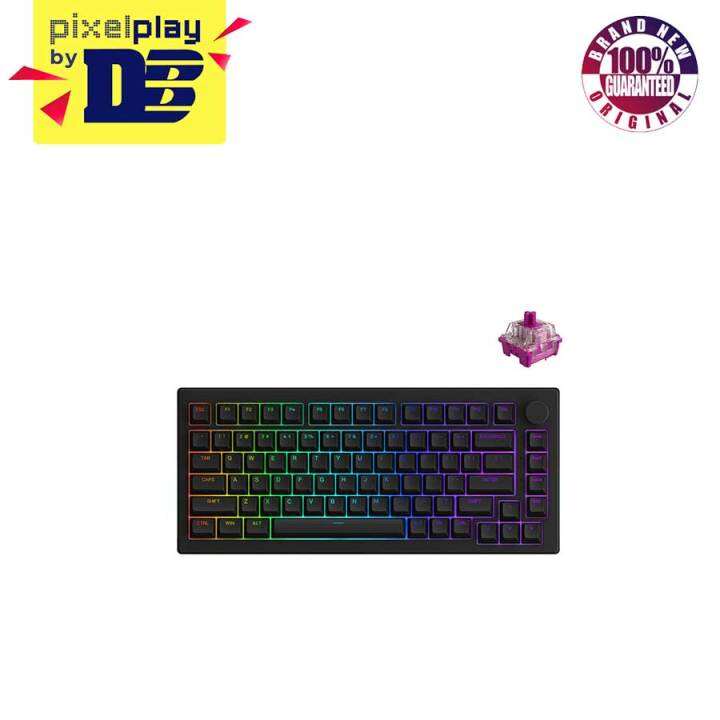 AKKO 5075S Shine-Through RGB Hot-Swappable Mechanical Keyboard Black (AKKO CS Wine Red) | Lazada PH