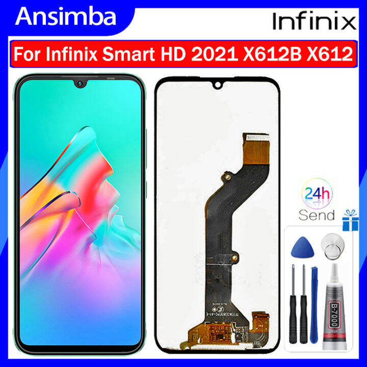 Ansimba อะไหล่หน้าจอ LCD ขนาด6.1นิ้วสำหรับ Infinix Smart HD 2021 X612B ...