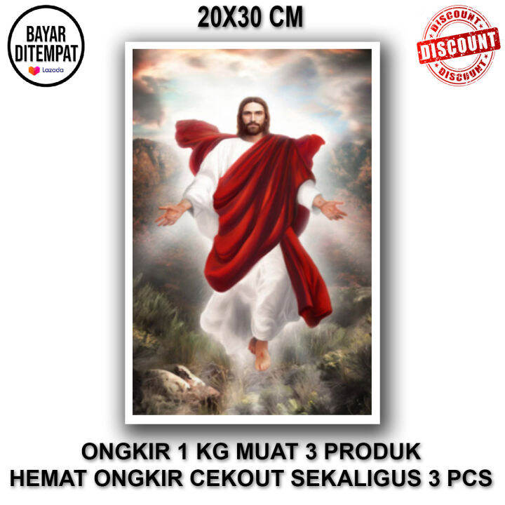 (COD)HIASAN DINDING /YESUS KRISTUS/BUNDA MARIA/ROHANI/POSTER KAYU ...