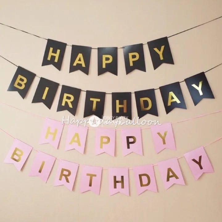 Big size DIY Happy birthday Banner Banderitas Galand Party Decoration ...