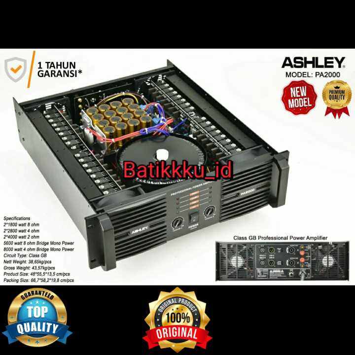 [ORIGINAL] POWER ASHLEY PA 2000 PA2000 ORIGINAL 2CH CLASS GB AMPLIFIER ...