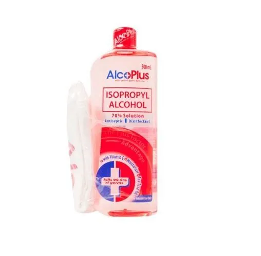 AlcoPlus Alcohol Antisecptic Disinfectant with Germ Defense RED 500 ML ...