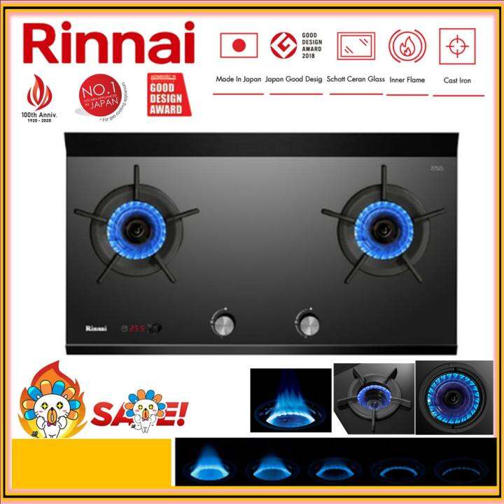 RINNAI RB-2CGT 2 Inner Burner Gas Hob (Glass) Built-in Gas Stove RB2CGT | Lazada