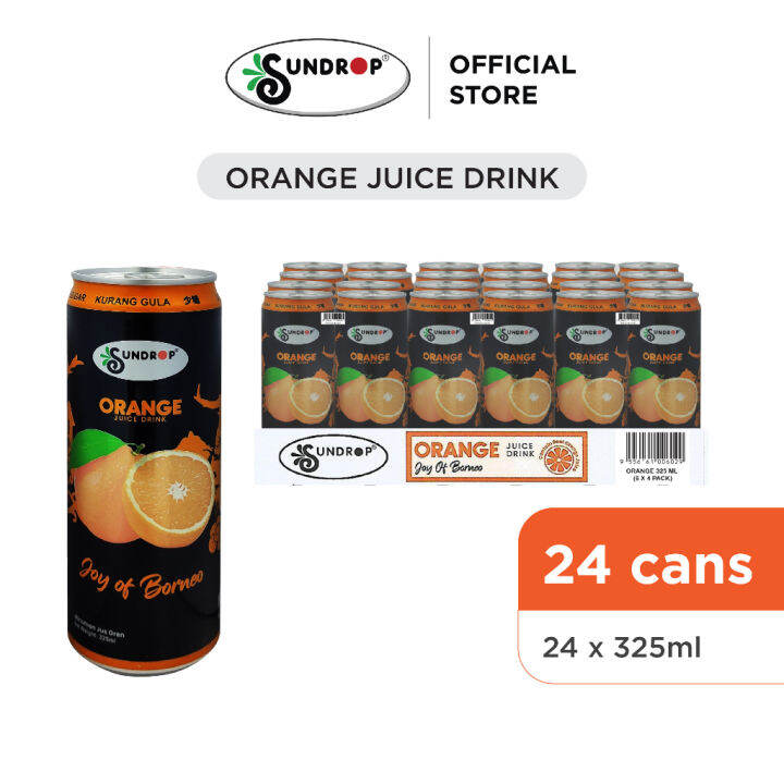 Sundrop Orange Juice 325ml x 24cans | Lazada