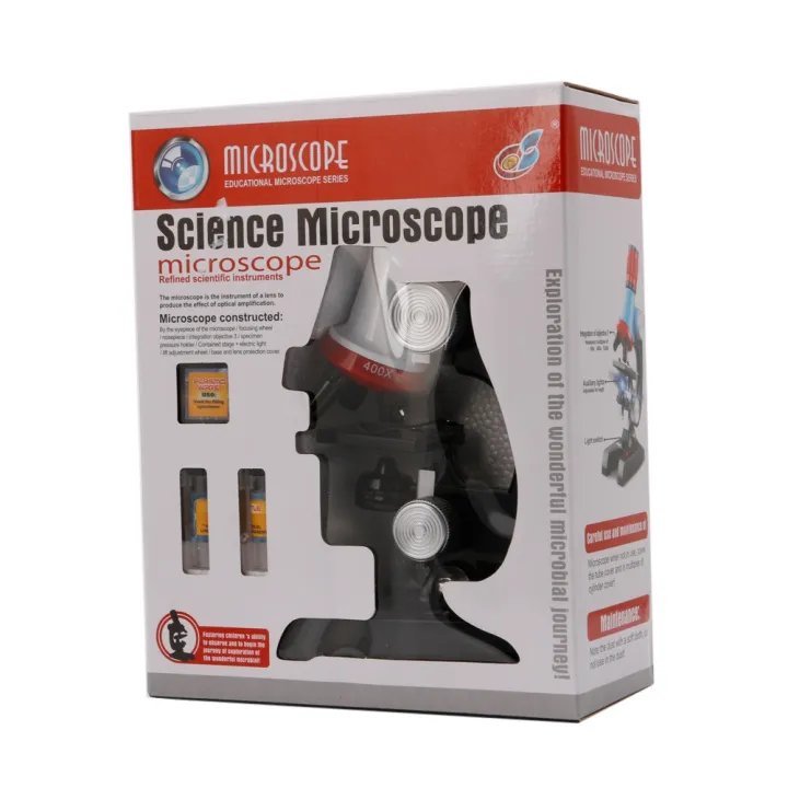 Kids Educational Microscope Kit Science School Magnifying Tool Set With ...