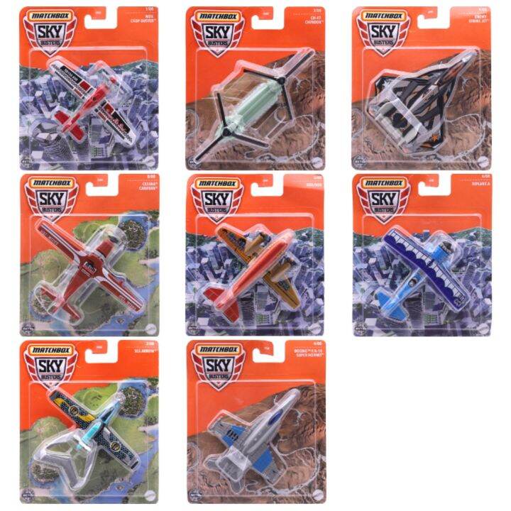 Matchbox Sky Busters ทะเลลูกศร MBX ยาฆ่าแมลงสายการบิน Bipplane-ศัตรูตี ...