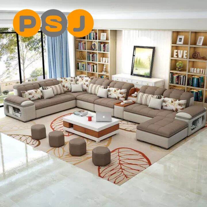 Sofa Mewah Sofa Leter U Sofa Ruang Tamu Sofa Custom Bahan Kulit / sofa ...