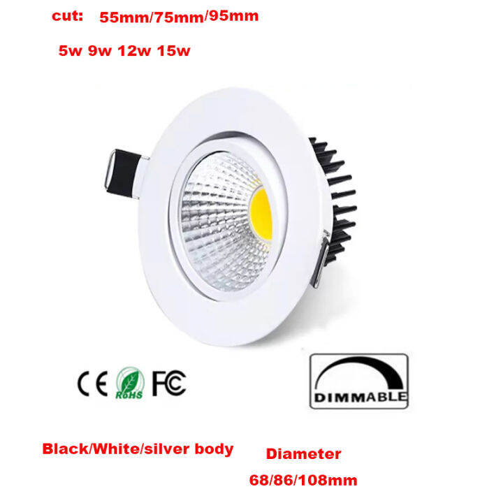 Thay đổi độ sáng 220V 5W 9W 18W COB Downlight dẫn âm trần đèn đèn rọi cho chiếu sáng nhà | Lazada.vn