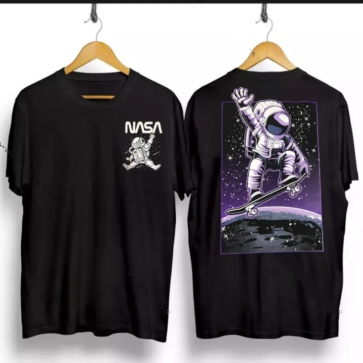 KAOS SABLON/KAOS LOGO NASA HITAM/KAOS SABLON JEPANG /KAOS JAWA /KAOS ...