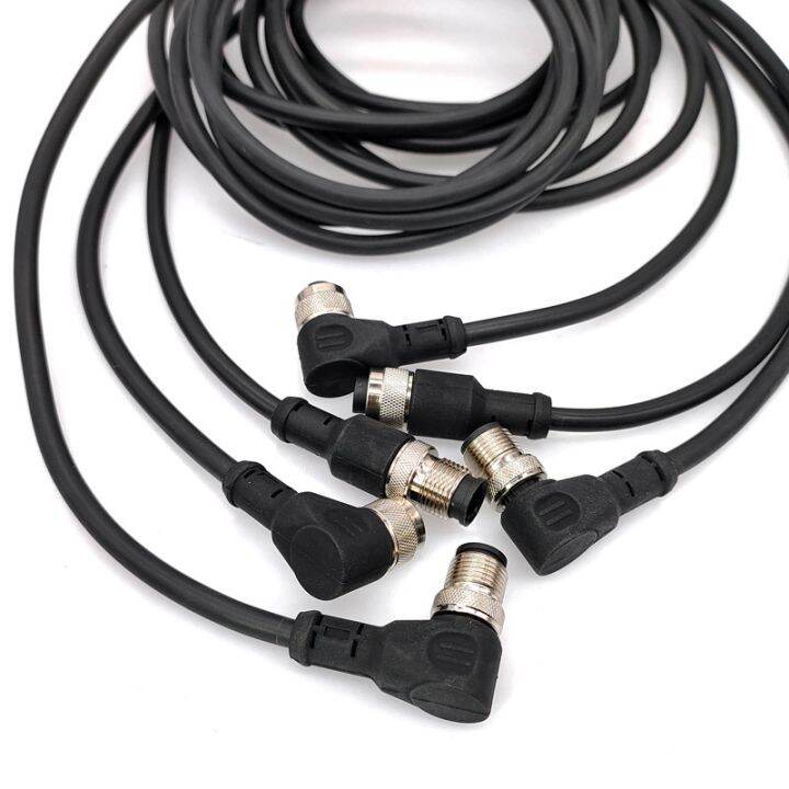 M12 sensor connector cable double head male female 2m wire waterproof ...