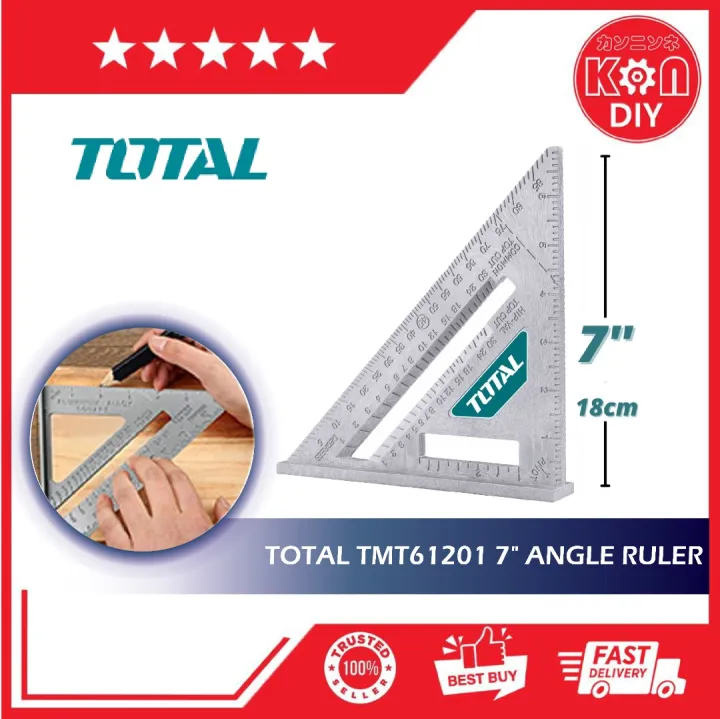 KNN-DIY TOTAL TMT61201 7"x7" Angle Square Ruler/ Angle Square Ruler ...