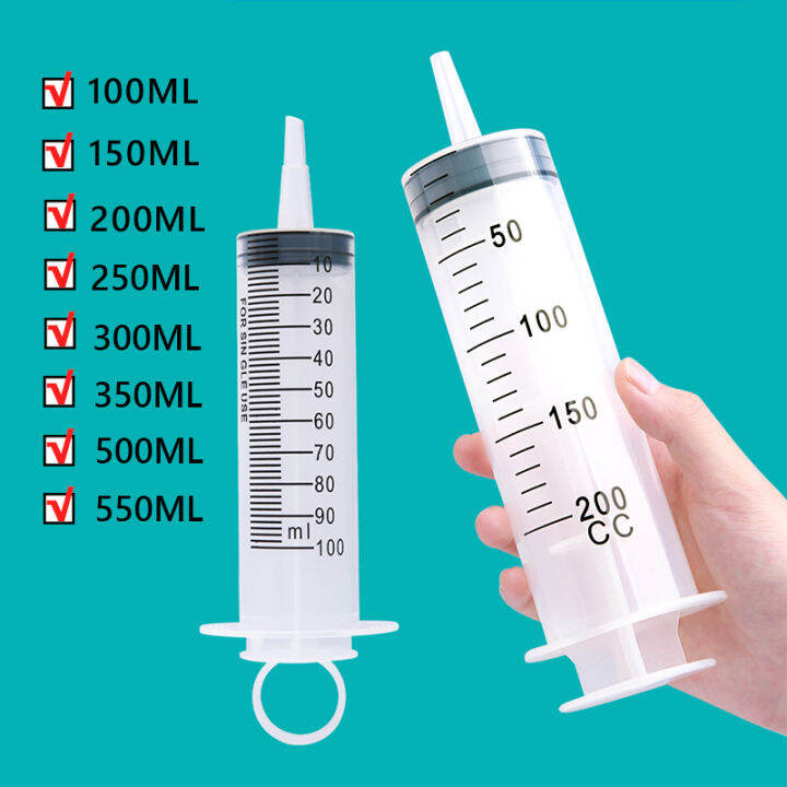 Large Syringe 100-500ml Plastic Big Size Injector Handfeeding Syringe ...