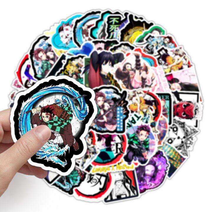 YOULLINGY Waterproof Mini Decoration Guitar Skateboard Demon Slayer ...