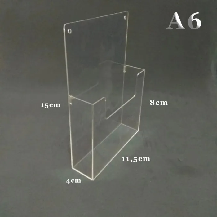 Tempat Brosur Dinding Akrilik A6 - Display Tembok Gantung Acrylic ...
