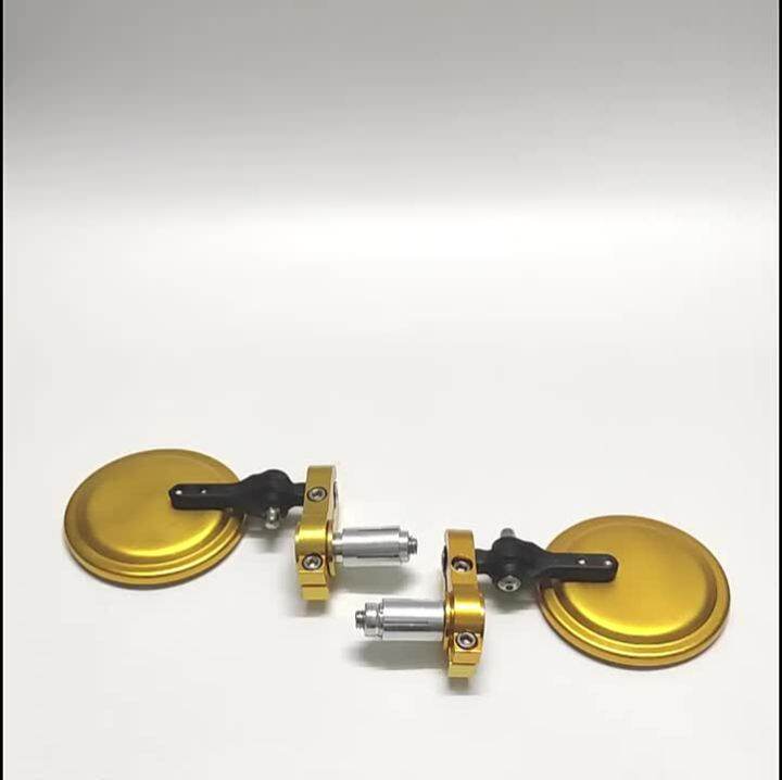 Motorcycle Mirrors 3 Inch Round Folding Bar End Side Mirror for ...