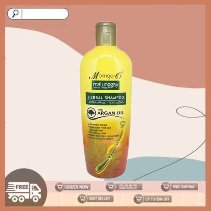 MORINGA Moringa-O2 Herbal Anti-Hairfall Shampoo with Argan Oil 350ml ...