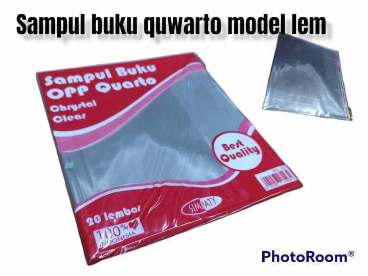 Az919 Sampul Buku Plastik Opp Ukuran Kwarto Model Lem Isi 20 Tebal