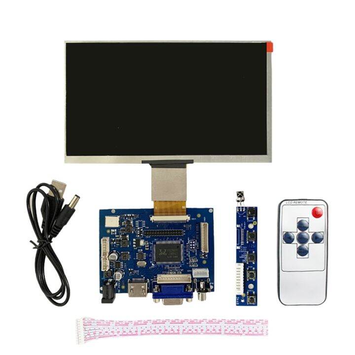 7 Inch 1024X600 IPS LCD Display with Remote Control AV+VGA+-Compatible ...