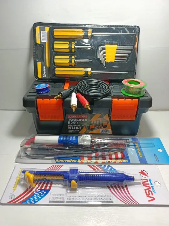 NEW SOLDER TIMAH PAKET LENGKAP TOOL BOX COD / SOLDER LISTRIK 1 SET ...