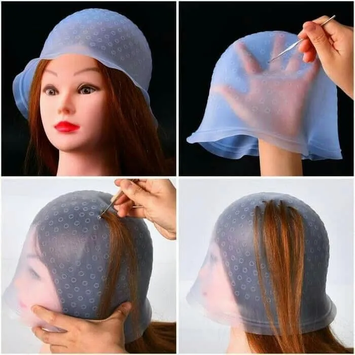 rkfashion - Topi Silikon Highlighting Cat Rambut, Penutup Kepala ...