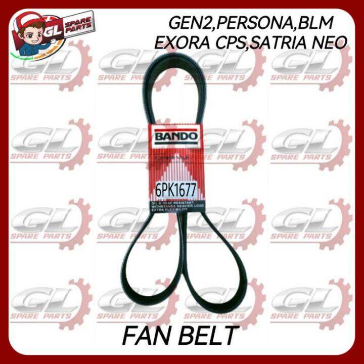 FAN BELT BANDO (6PK1677) PROTON GEN2 / BLM FL / PERSONA / EXORA CPS ...