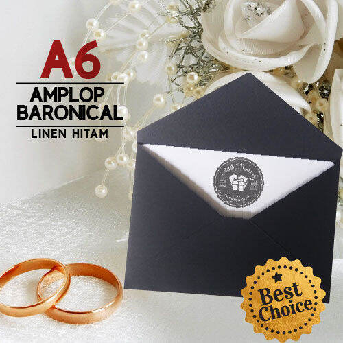 Amplop Baronial A6 Linen Hitam | Lazada Indonesia