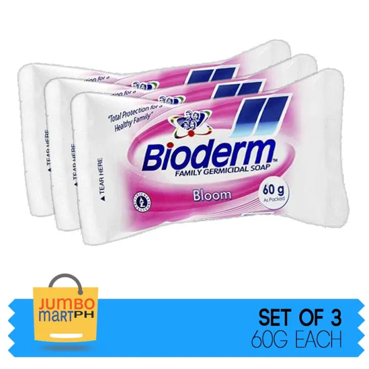 BIODERM BLOOM GERMICIDAL BATH SOAP 60G / SET OF 3 | Lazada PH