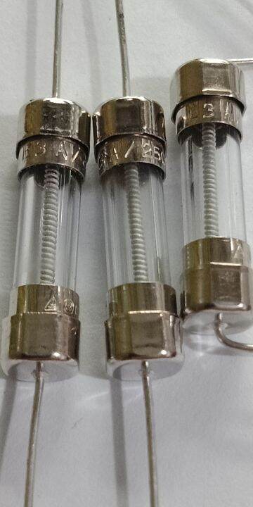 FUSE 3A 250V ฟิวส์หลอดแก้ว 3A 250V 20mm หางหนู ฟิวส์ญี่ปุ่น ไส้เกลียวใหญ่แบบขาดช้า(แพ็คละ100ตัว ...