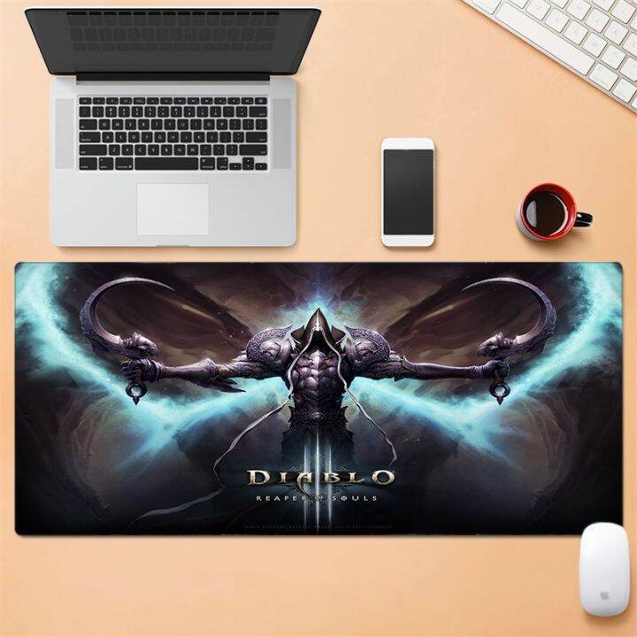 Mousepad บริษัท Diablo 2 เมาส์เกมขนาดใหญ่พิเศษสีดำแผ่นรองเมาส์เบาะแป้น ...