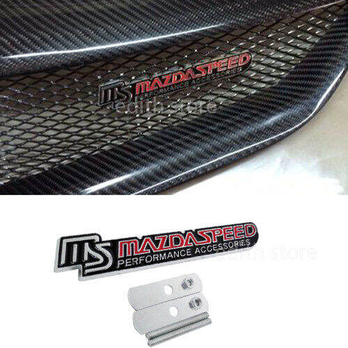 1 Piece 3D Metal For MS Mazdaspeed Logo Car Grille Emblem badge Sticker ...