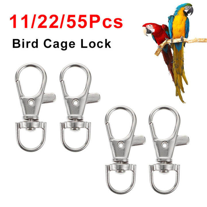 11/22/55Pcs Metal Bird cage lock Anti-Escape hook lock clip buckle for ...