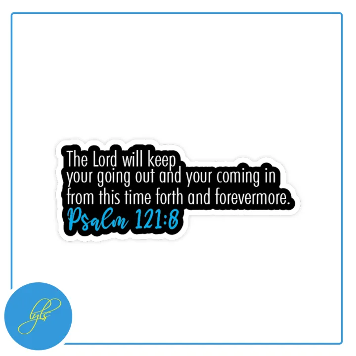 Psalm 121:8 Bible Verse Sticker - Bible Verse Waterproof Vinyl Sticker ...