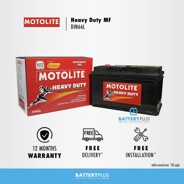 DIN66L | DIN66 | Century Motolite Heavy Duty MF Car Battery Bateri ...