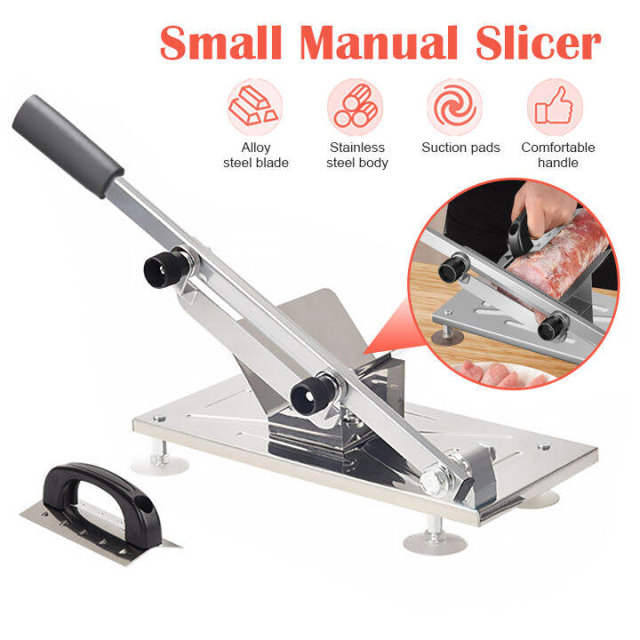 Thin Meat Slicer Manual Stainless Steel For Frozen Lamb Beef Fruit ...