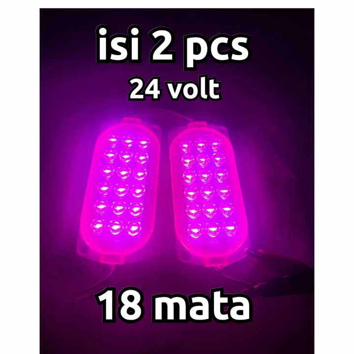 Lampu LED bak truk Lampu kolong truk bus bis Ultrasonic 18 mata 24 volt ... Lampu LED bak truk Lampu kolong truk bus bis Ultrasonic 18 mata 24 volt ...