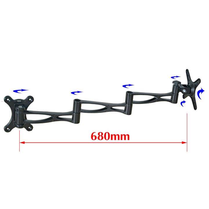 []Aluminum alloy universal rotating telescopic computer monitor bracket ...