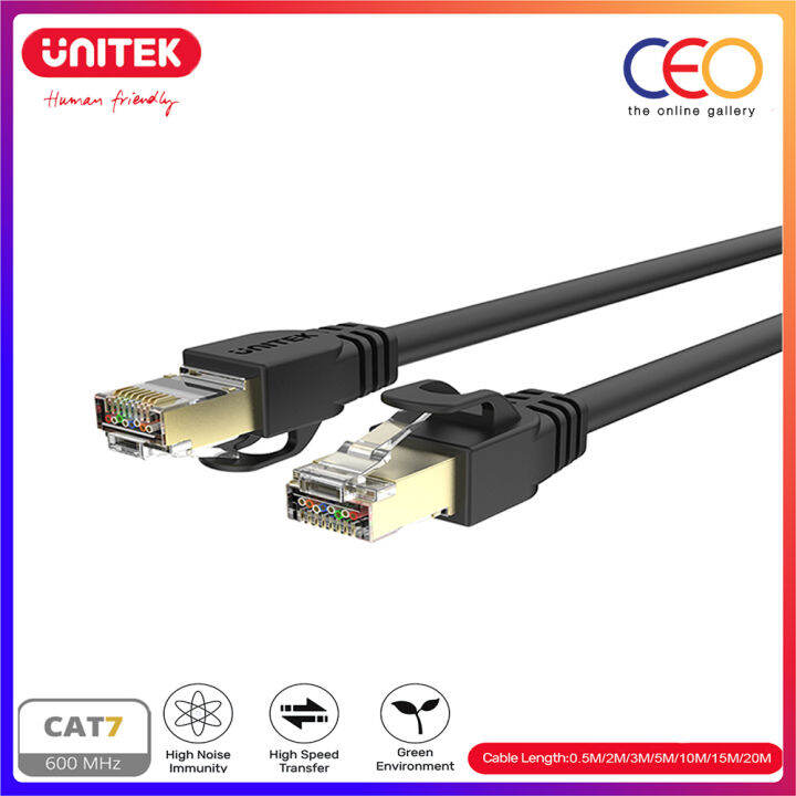 Unitek Cat.7 SSTP RJ45 Gigabit Ethernet LAN Cable 8P8C Connector 10Gbps ...
