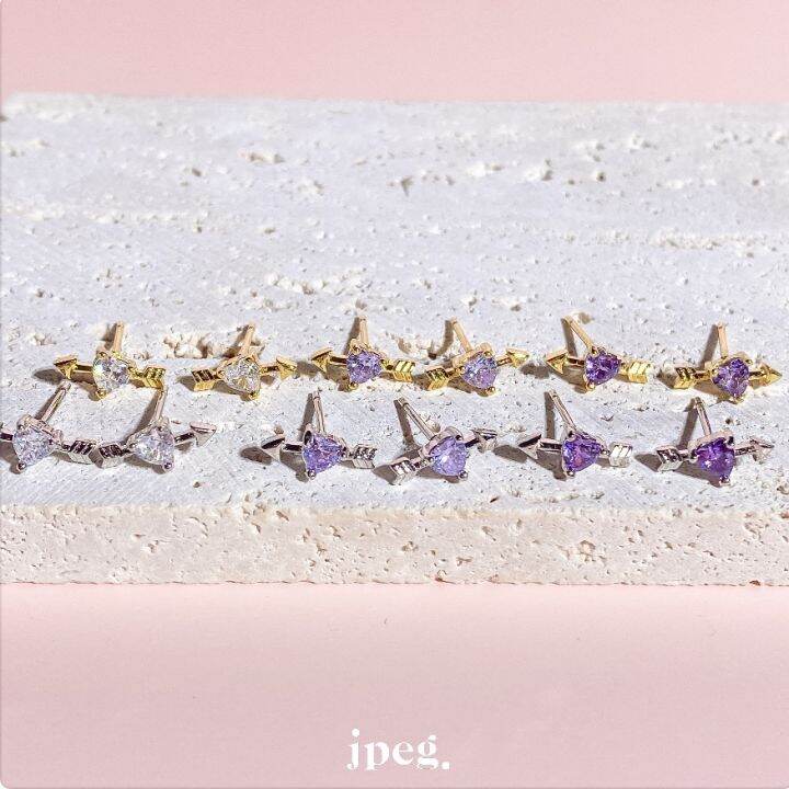 jpegshop - cupid heart earring | Lazada.co.th