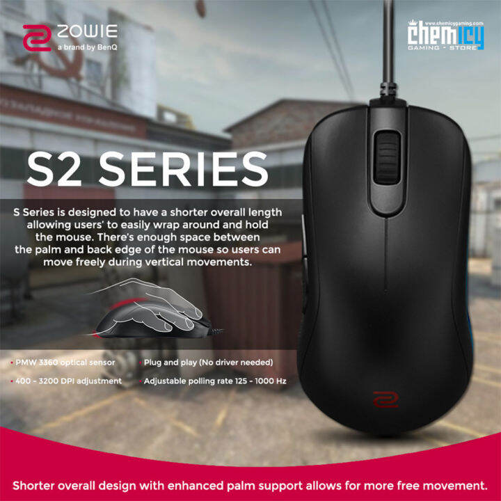 Zowie Benq S2 Black Gaming Mouse | Lazada Indonesia