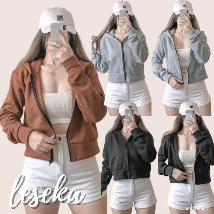 Leseka Hoodie Jacket Terry Brass For Women High Quality Fabric Freesize ...