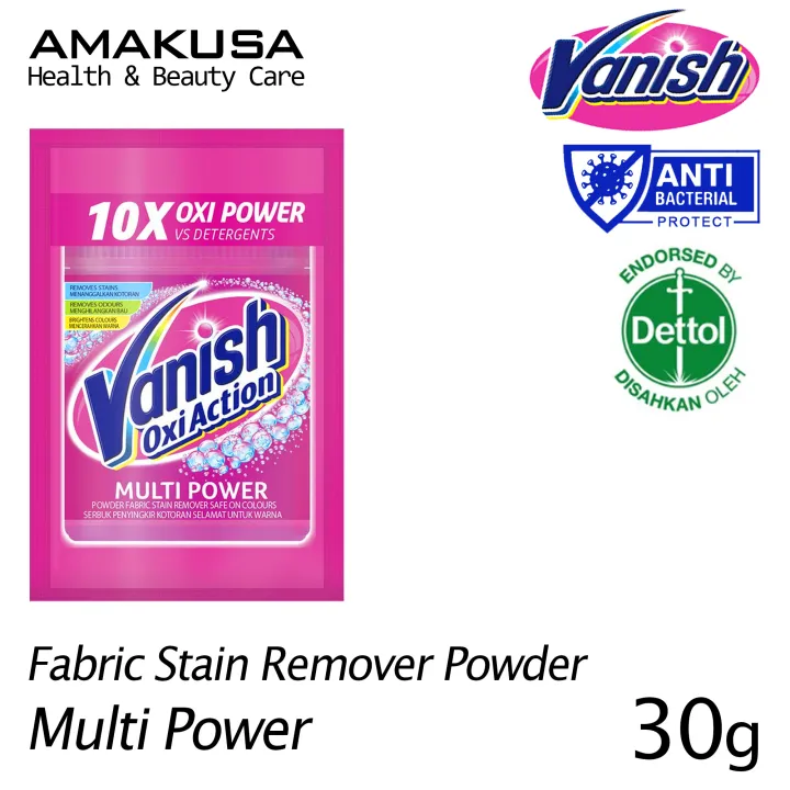 Vanish Fabric Stain Remover Powder OXI Clean Multi Power 30G Laundry ...