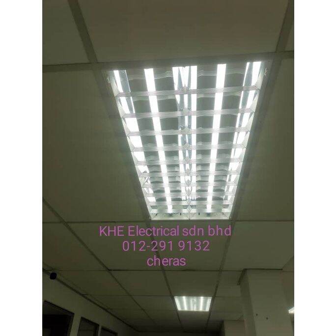 2X4 LED Top Mirror Reflector fitting C/W LED Tube X 2 / Ceiling Down ...