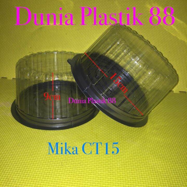 isi10pc MIKA CT15 box plastik tempat kue cake tray bolu tart tumpeng ...