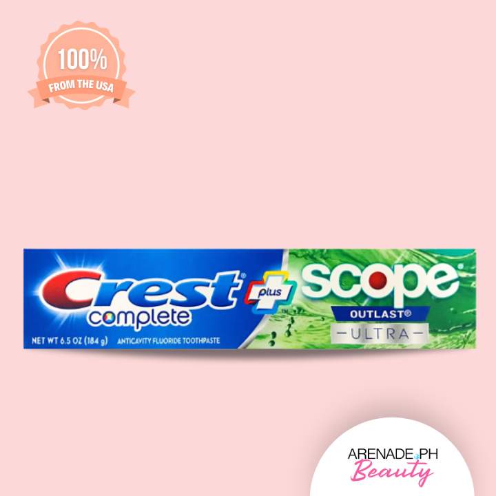 Crest Complete Whitening Anticavity Fluoride Toothpaste plus Scope, 6.5 ...