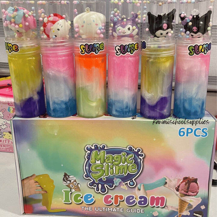 Cute Sanrio Ice Cream Slime Tube Magic Slime Kuromi Cinnamoroll Melody ...