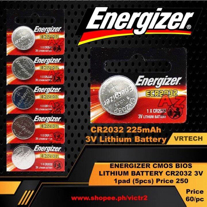 Energizer CMOS BIOS Lithium Battery CR2032 3V for Motherboard PC ...