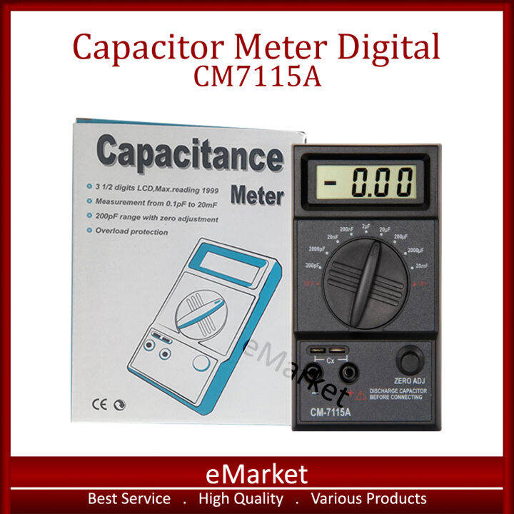 Capacitor Meter Digital CM7115A / Capacitance Tester DV Multimeter ...